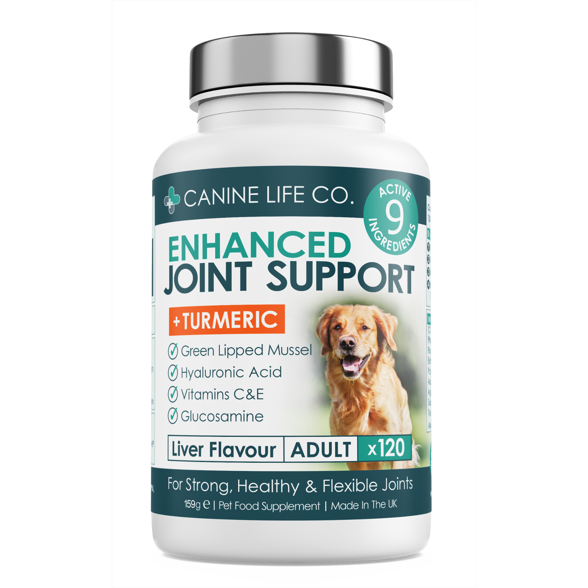 Enhanced Dog Joint Supplements For Adult Dogs 120 Chewable Tablets 