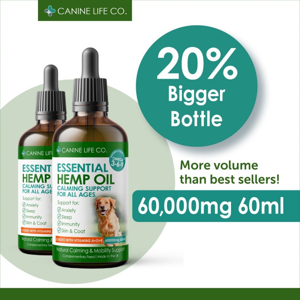 Hemp Oil For Dogs | 100% Natural Calming Dog Supplement