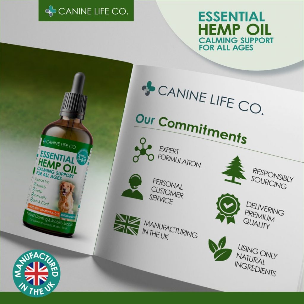 Hemp Oil For Dogs | 100% Natural Calming Dog Supplement